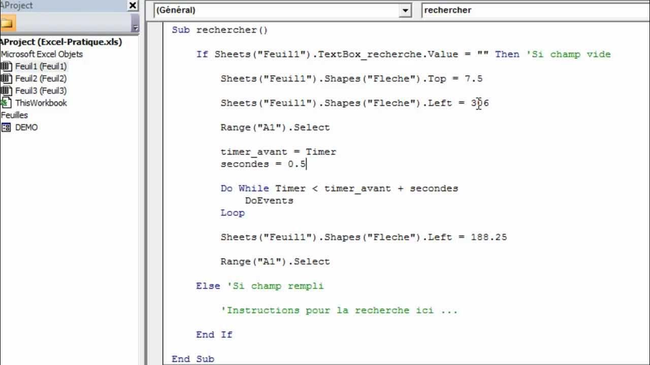 [EXCEL] Comment déplacer de manière fluide un objet en VBA - YouTube
