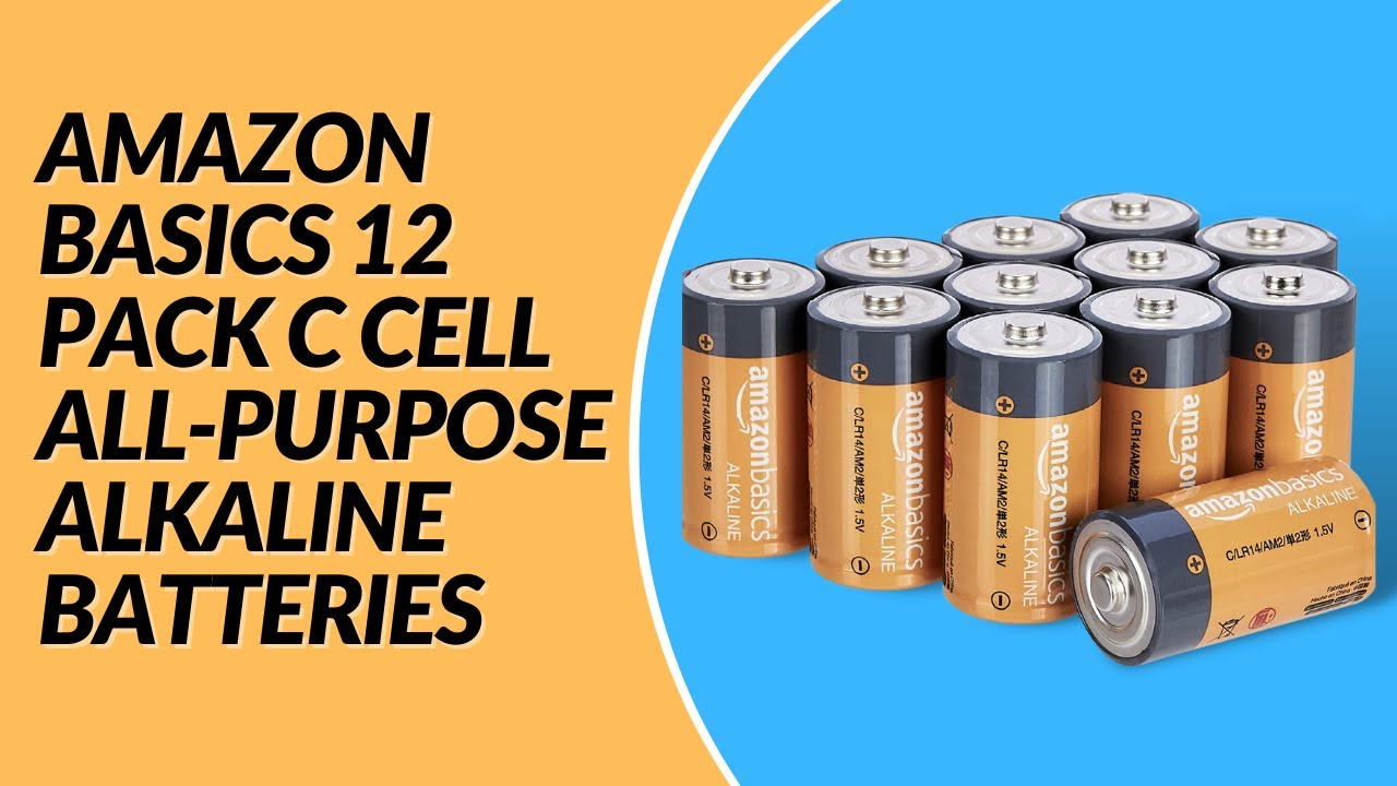 Amazon Basics 12 Pack C Cell All Purpose Alkaline Batteries - YouTube