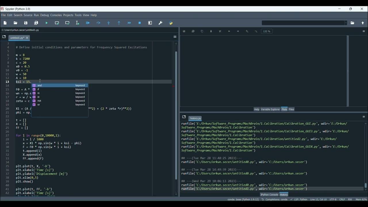 Frequency Squared Excitation and Rotating Unbalance - Python Coding - YouTube