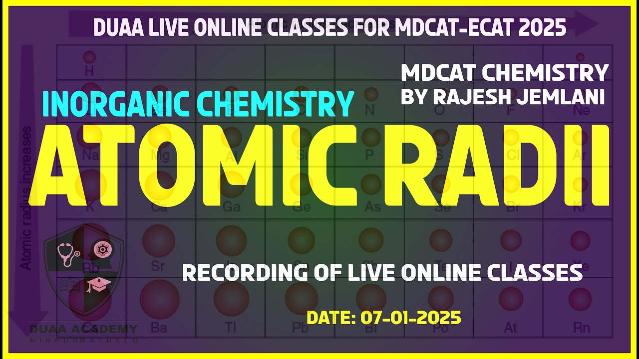 XII Inorganic Chemistry | Group & Periodic Trend | Atomic Radii ...