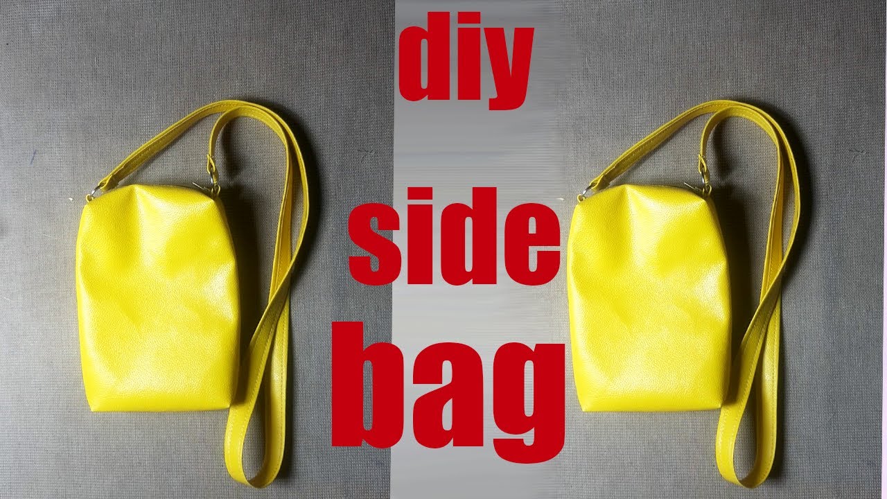 diy hand made side bag - YouTube