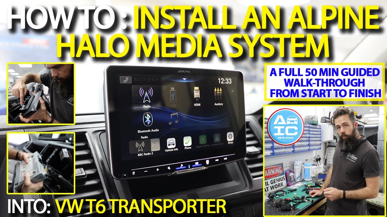 How To: Install An Alpine Halo Media System Into VW T6 Transporter ...