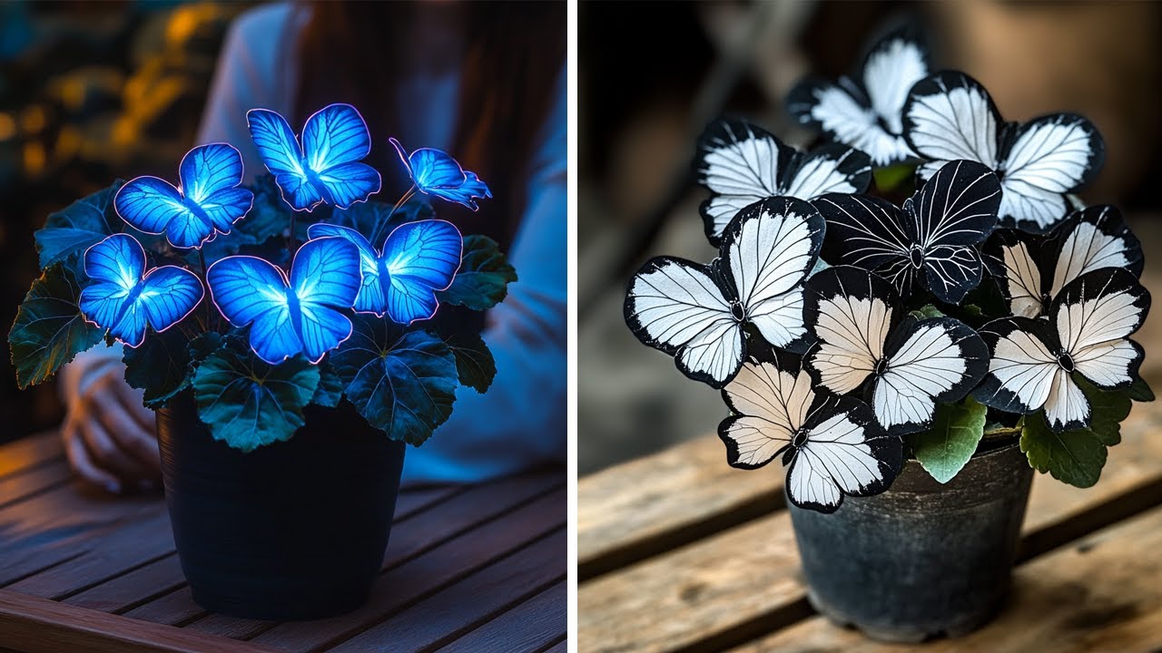 Moonlight Butterfly Begonia Plants In Real Life - YouTube