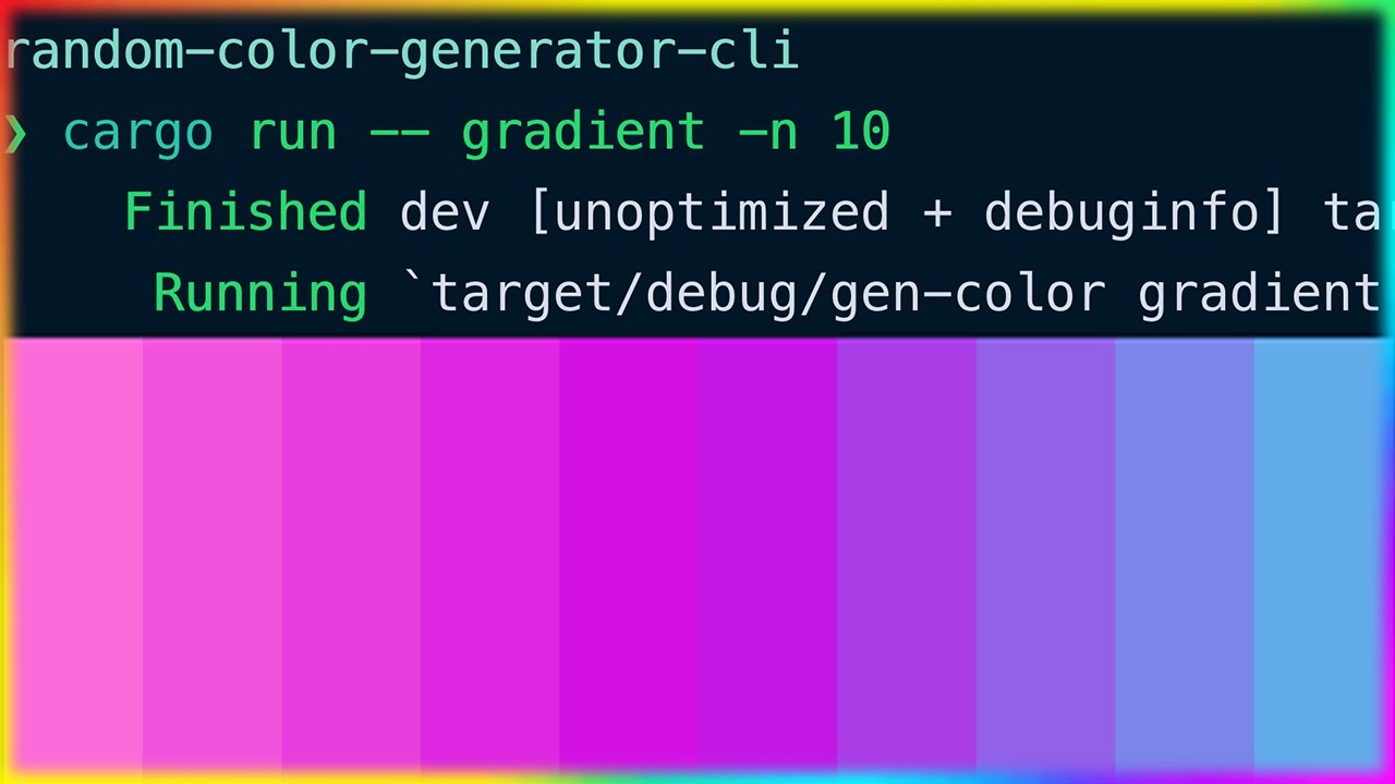 Generating colors with Clap v4 and palette - YouTube