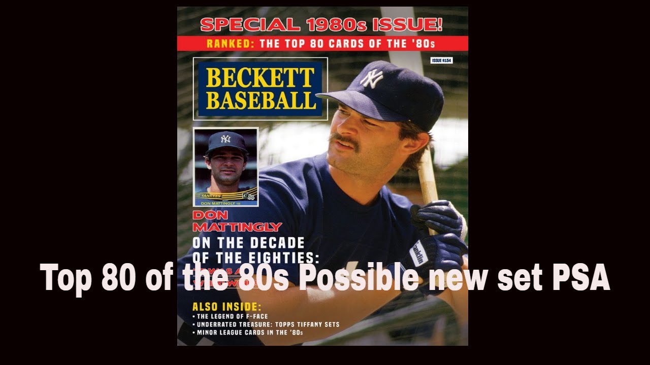 TOP 80 OF THE 80's Baseball Cards PSA Set Registry Creation. (hopefully ...