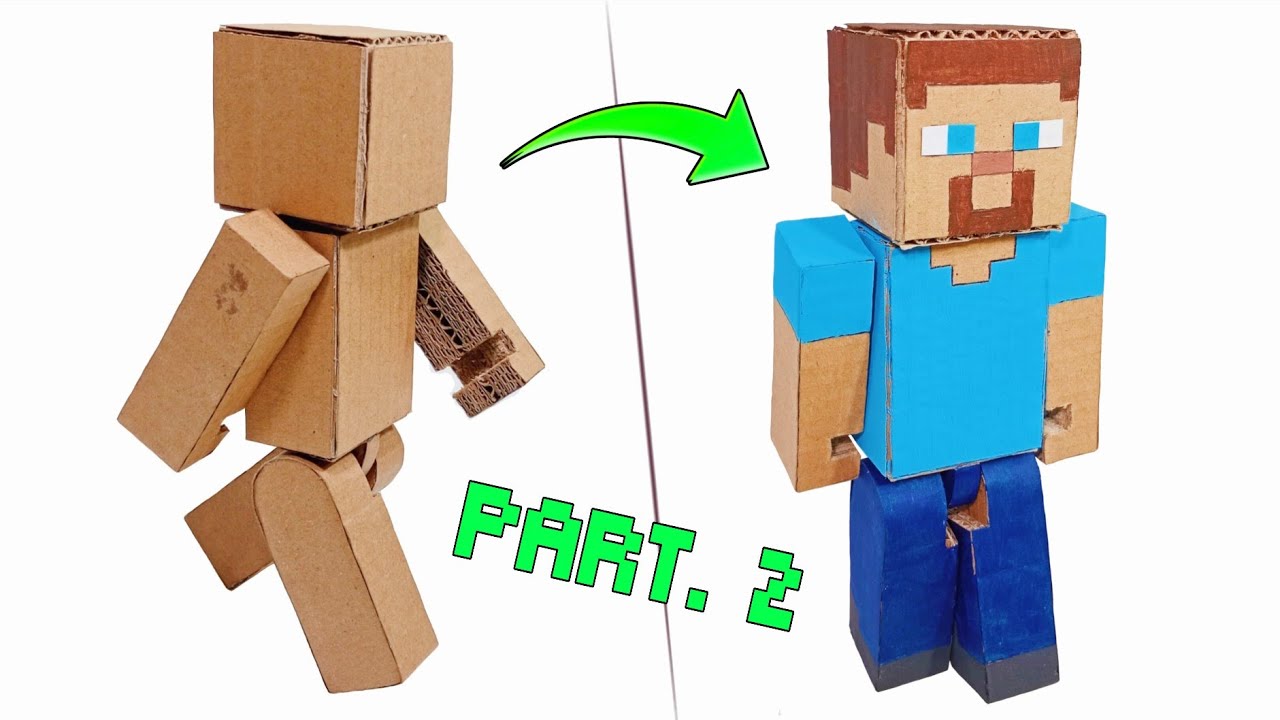 Minecraft In Real Life‼️How To Make Minecraft Characters With Cardboard ...
