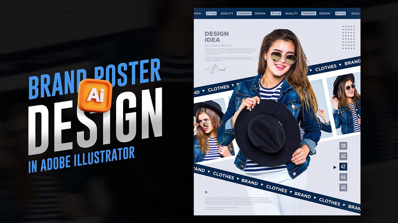 Modern Brand Poster Design in Adobe Illustrator | Brand Poster Design ...