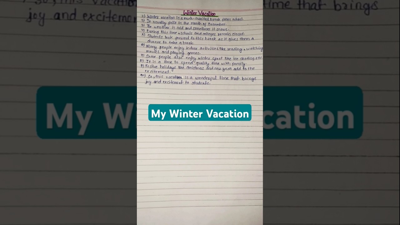 Winter Vacation Essay In 10 Lines #wintervacations #winterseason10lines ...