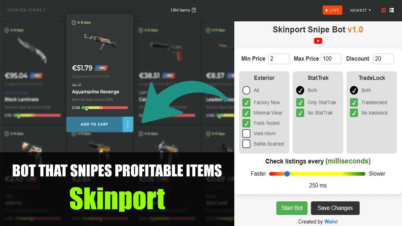 Catch Deals on Skinport Faster with this Sniping Bot! - YouTube