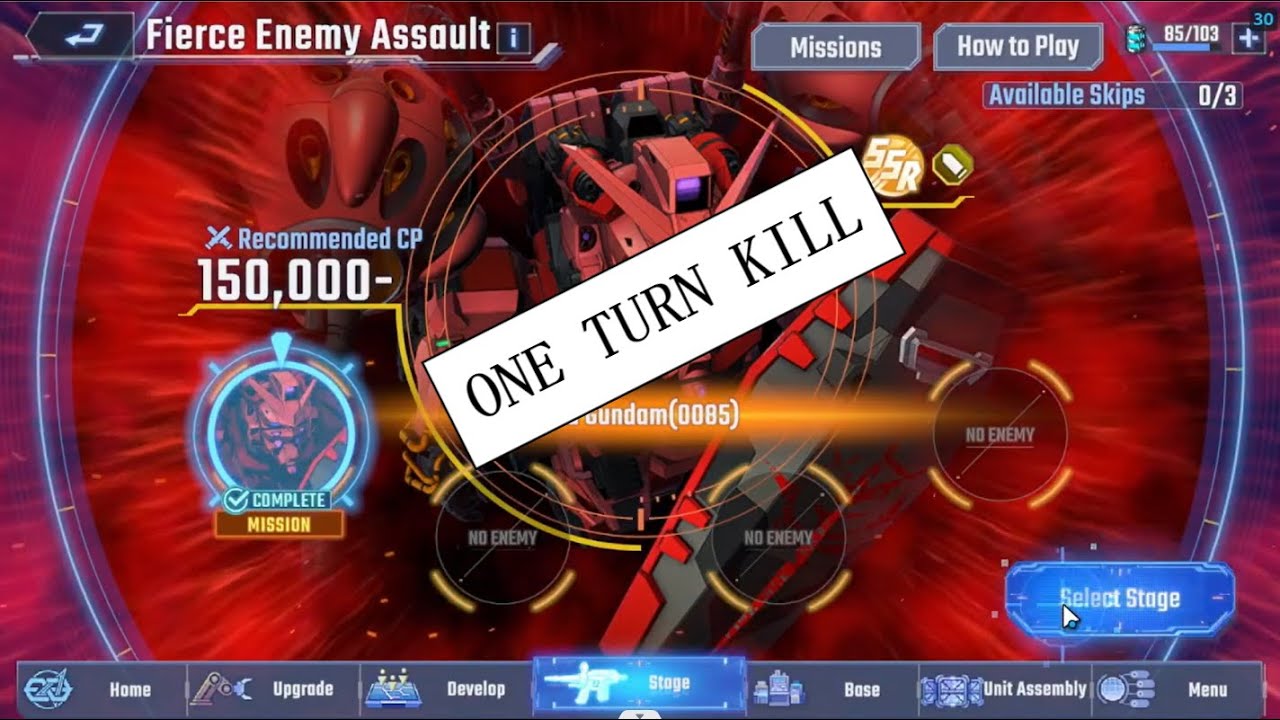 SD Gundam G Generation First Event - One Turn Clear Event Expert Stage ...