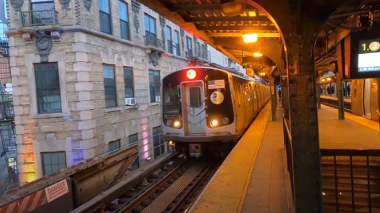 R179 Bombardier train New York City Subway car J line - YouTube