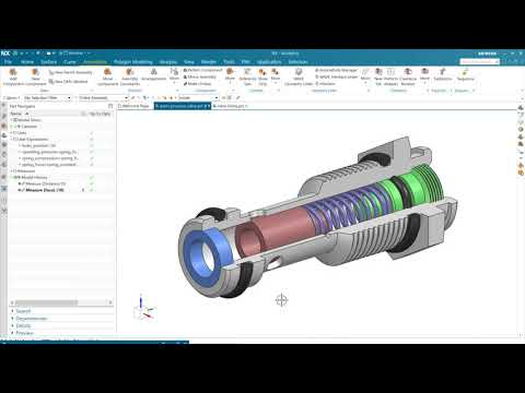 NX Expressions: Pressure Relief Valve Engineering Design [NX 1953]
