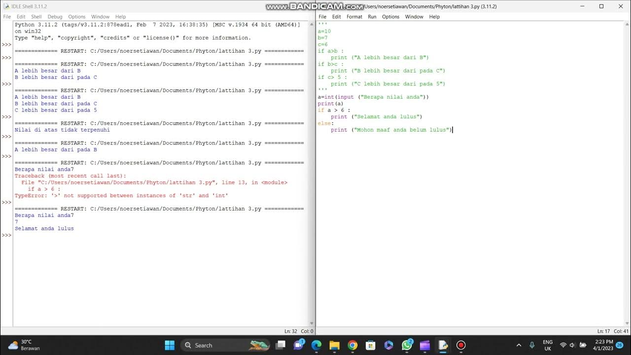 Latihan Phyton 3 2 - YouTube