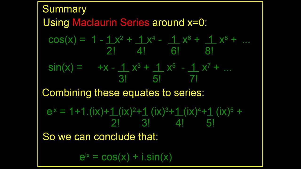 POWER SERIES - COMPLEX NUMBERS - YouTube