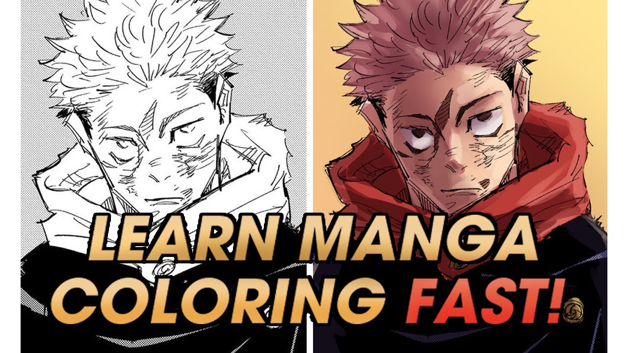 Simple Manga Coloring Tutorial! (CSP) - YouTube