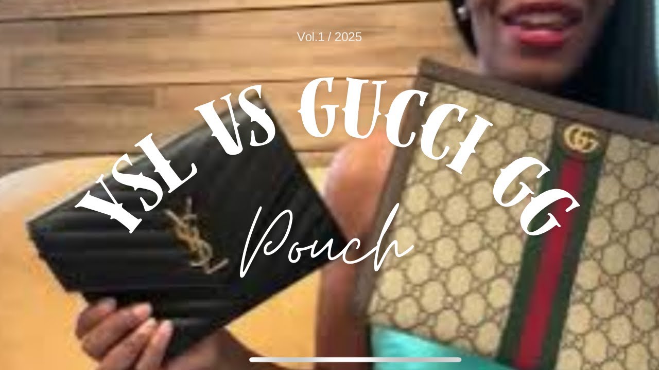 Which is BETTER? Gucci GG vs YSL Cassandre pouch - YouTube