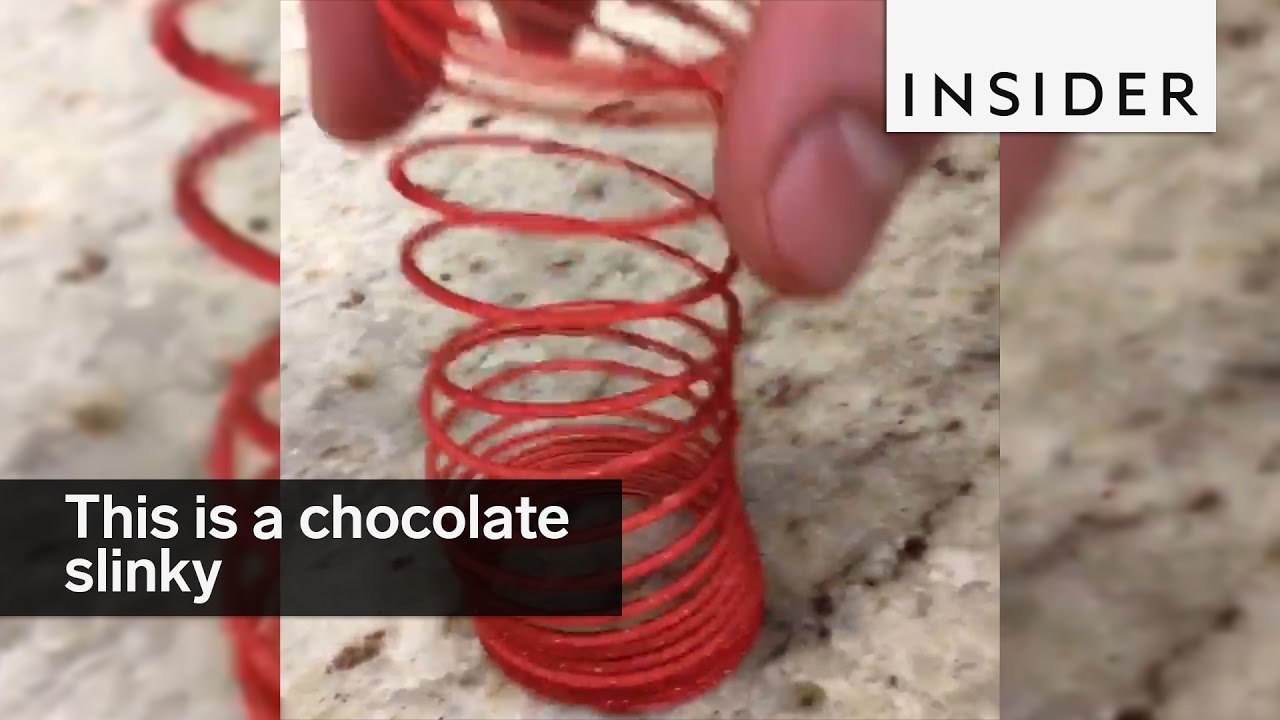 This is a chocolate slinky - YouTube