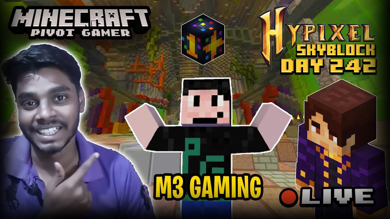 🔴Grinding Master Mode M3 for Master Stars | Minecraft Hypixel Skyblock Day 242 | HINDI | Live ...