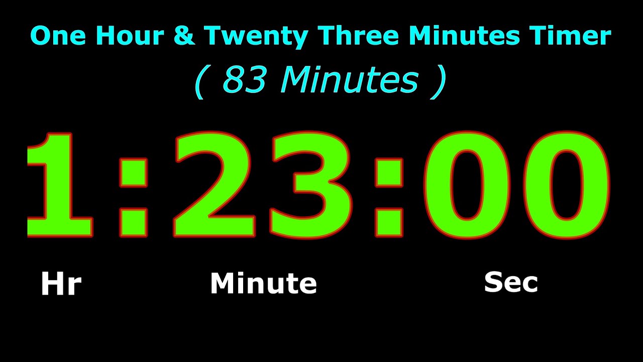 83 Minutes Timer, Digital Clock, 83 Minutes Alarm, 83 Min Stopwatch ...