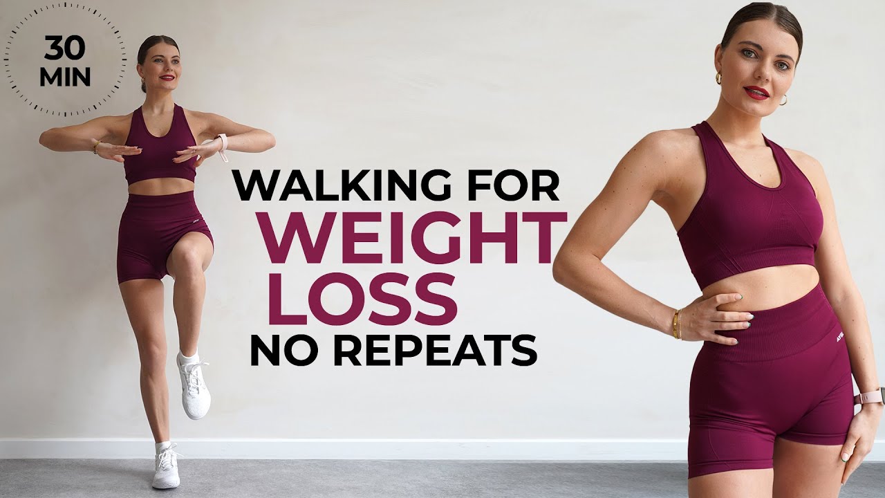 30 MIN METABOLIC WALKING EXERCISES FOR WEIGHT LOSS- No Jumping | Walk ...