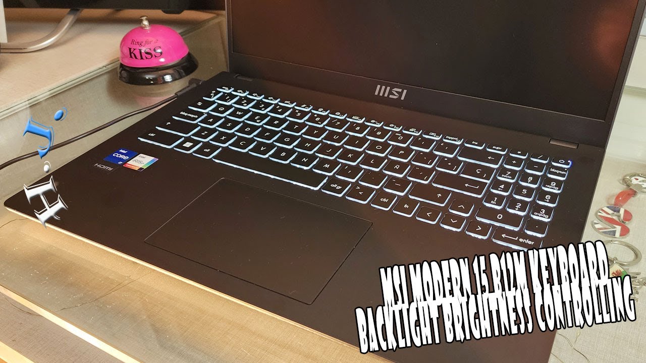 MSI Modern 15 B12M Keyboard Backlight Brightness how to up & down - YouTube