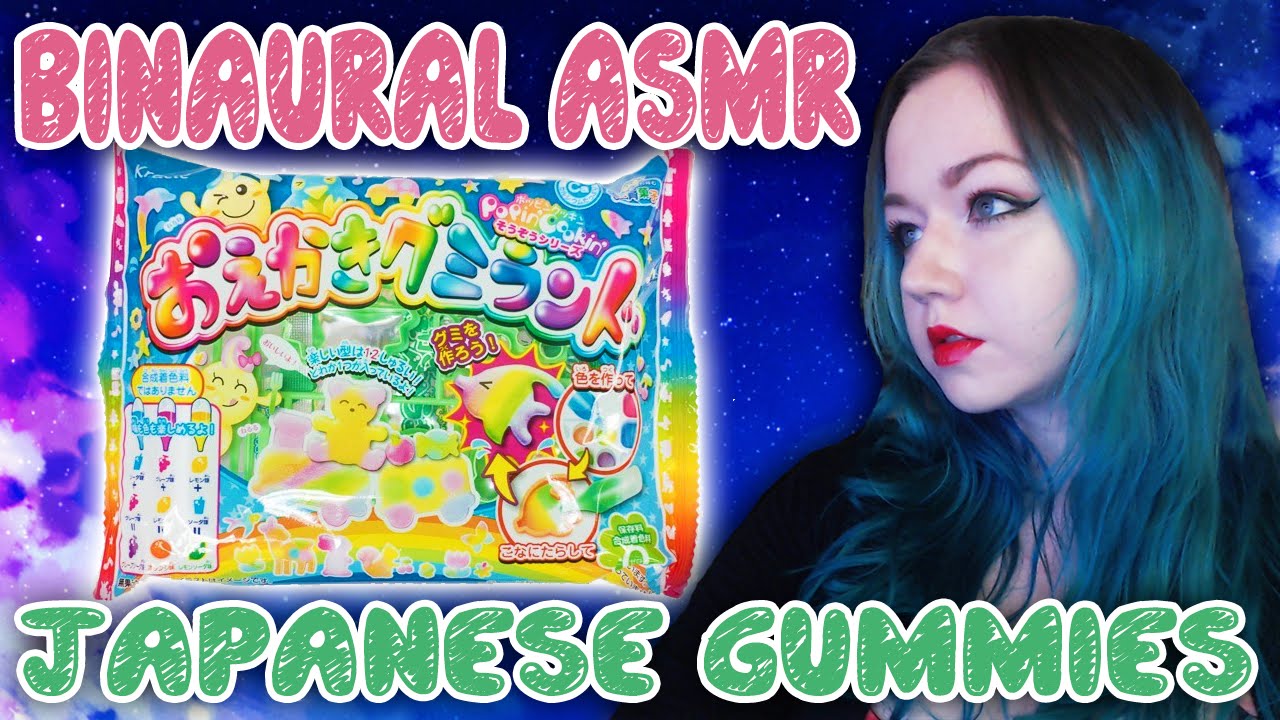 Binaural ASMR | Japanese Gummy Candy (w/A little fail & eating sounds ...