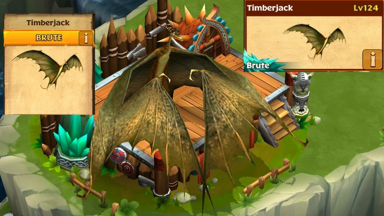 Brute Timberjack max level 124||Dragons:Rise of Berk - YouTube