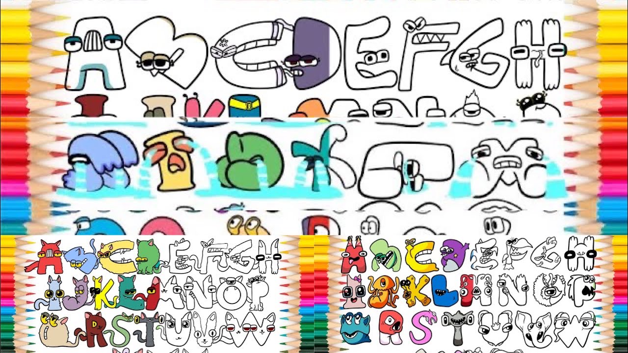 Alphabet lore But they BiG Compilation Coloring pages / Alan Walker ...
