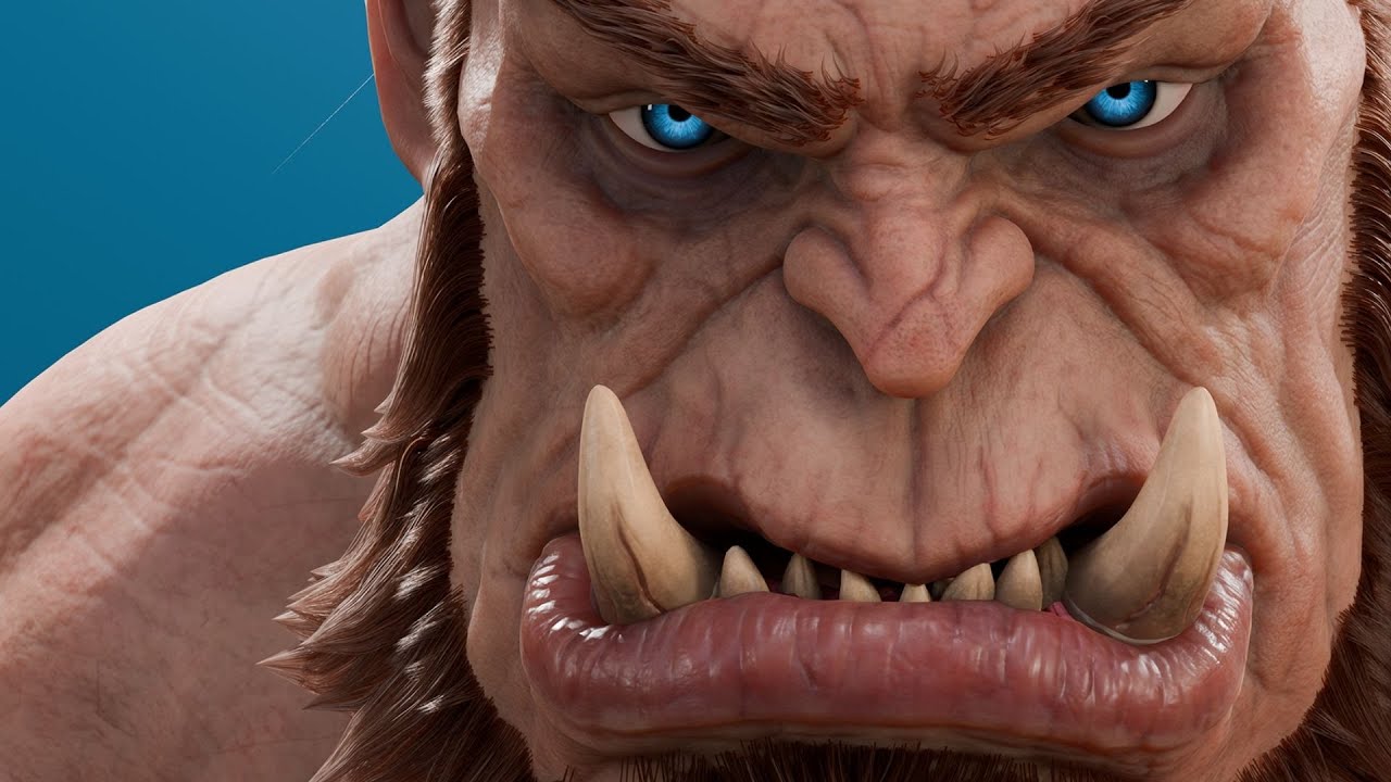 Substance Painter Dersleri - Skin Texture Paint - Time Lapse ORC Model ...