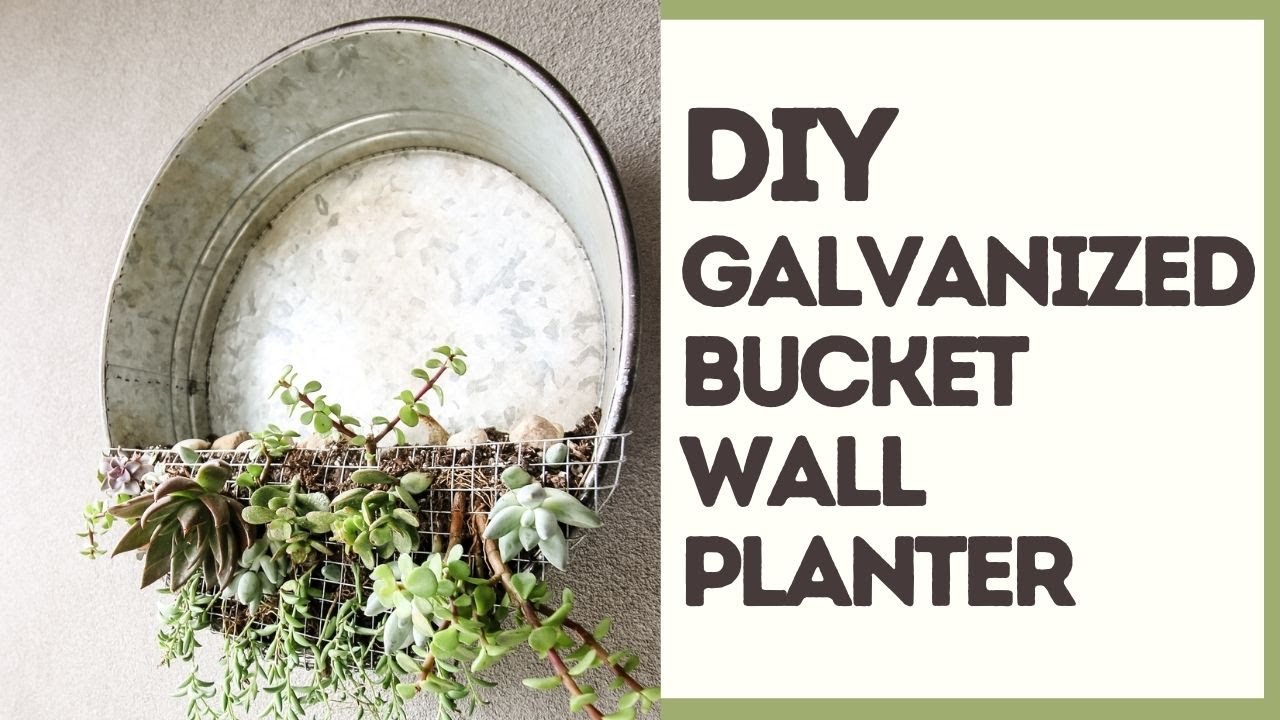 How to make a DIY galvanized metal wall planter - YouTube