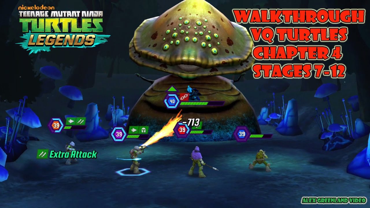 TMNT Legends - Walkthrough - VQ Turtles - Chapter 4 - Stages 7-12 - YouTube