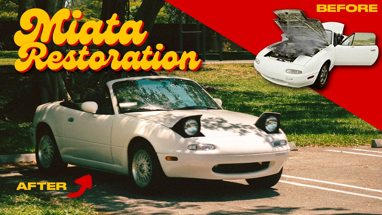 Restoring and refreshing a 34-Year-Old abandoned Mazda Miata in 24 ...