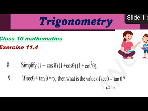 $trigonometry #trigonometry class 10 exercise 11.4 9th bit - YouTube