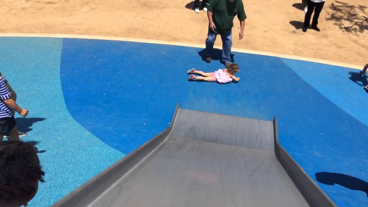 2 year old slide fail - YouTube