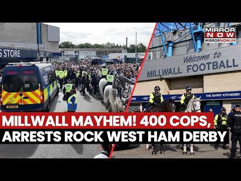 London Streets Get Flooded With Police Around Grudge Derby Match Between West Ham And Millwall