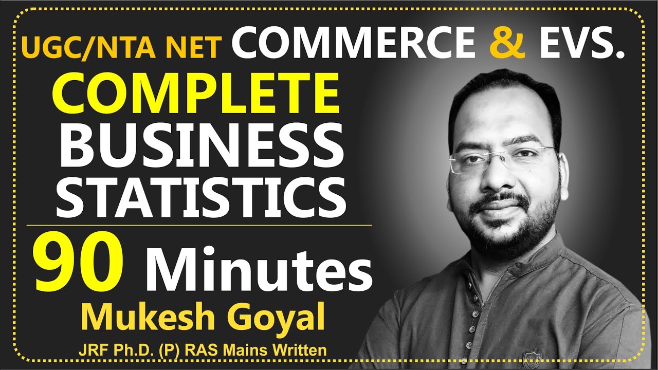Business Statistics ugc net commerce II Complete revision business ...
