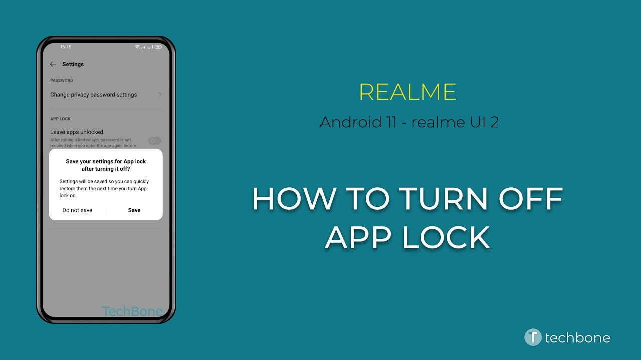 How to Turn Off App Lock - realme [Android 11 - realme UI 2] - YouTube