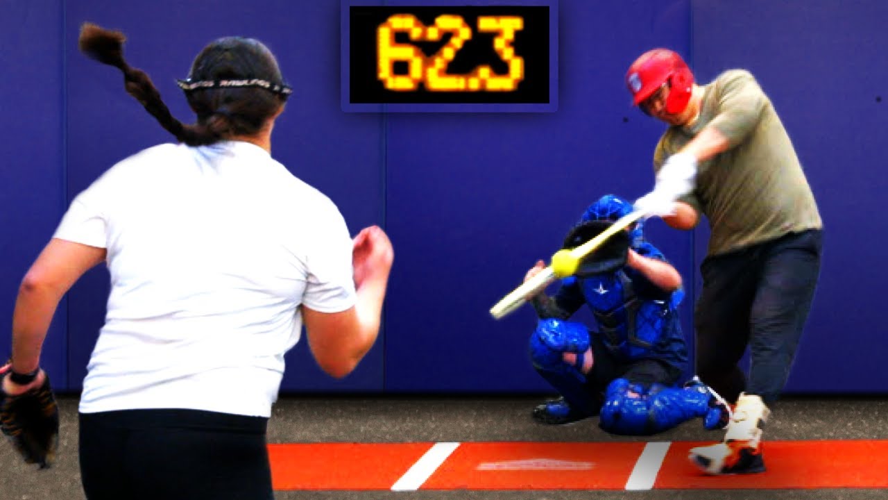 Can I Beat a College Softball Legend? - YouTube