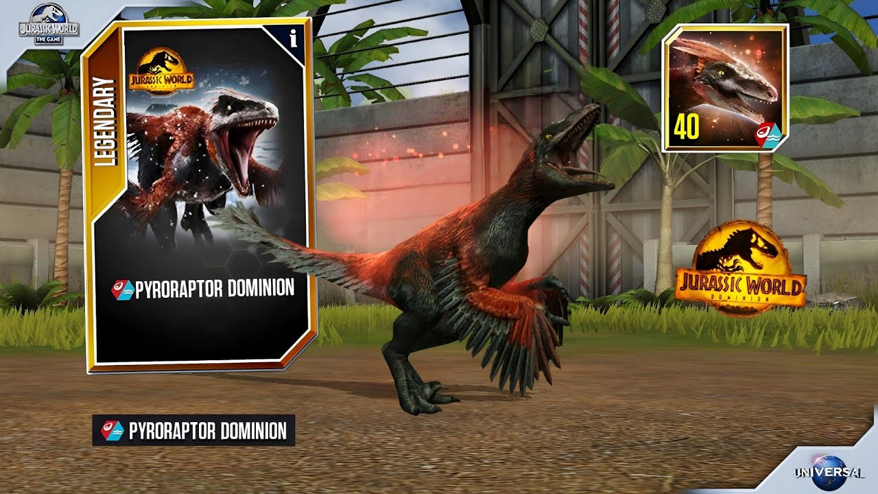 NEW PYRORAPTOR DOMINION UNLEASHED! | Jurassic World The Game - YouTube
