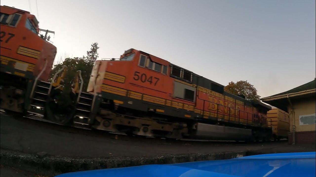 BNSF 7119 Southbound Manifest Train In Kent, Washington (11-13-2022) - YouTube