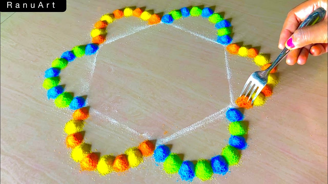 2 Simple Rangoli | Diwali Rangoli Designs | Navratri Rangoli designs ...