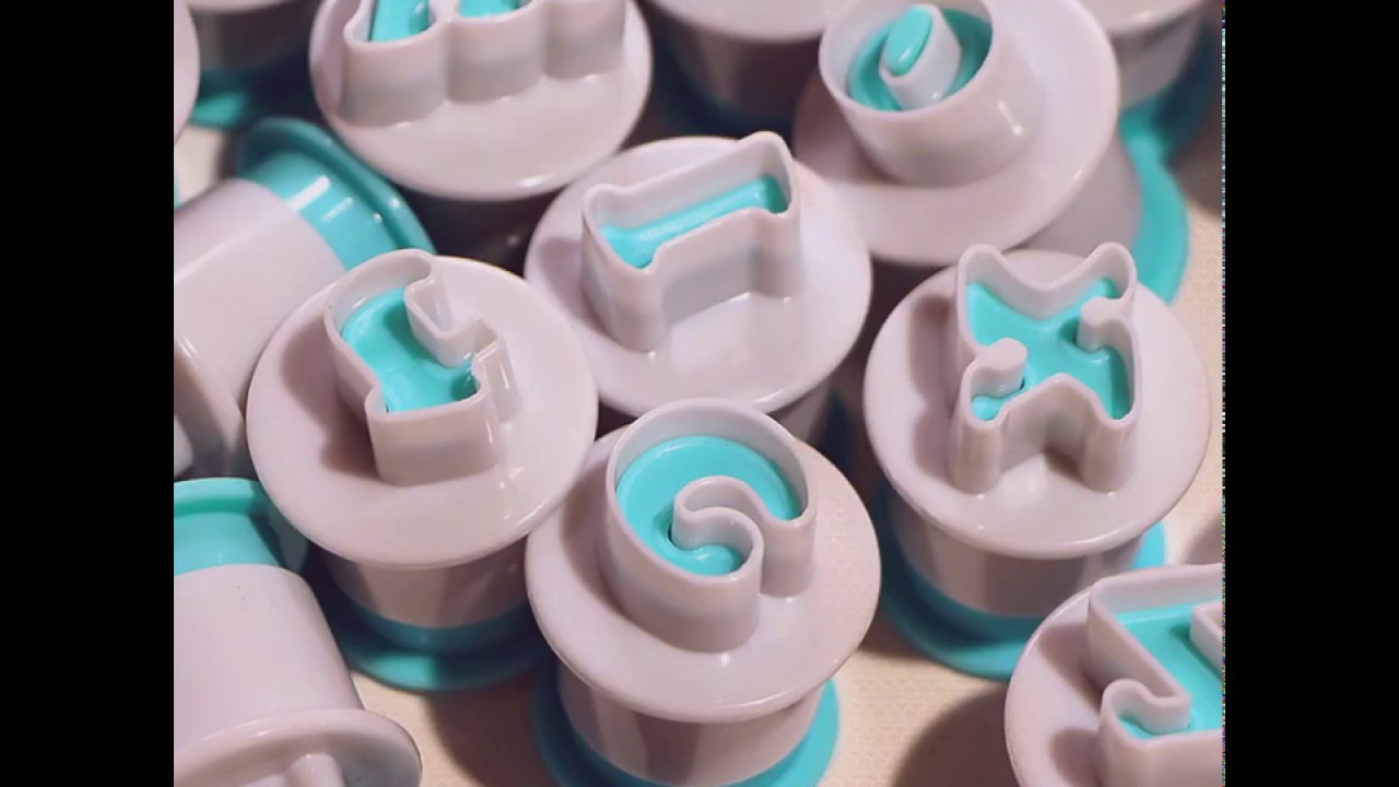 Easy Push Plunger Letters & Numbers Cutter Set - YouTube