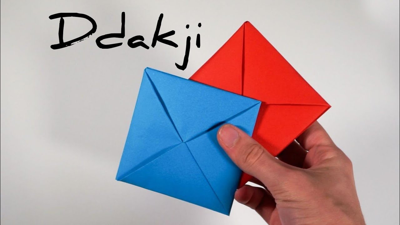 How to Make Ddakji- DIY Squid Game Flip Paper Card - YouTube
