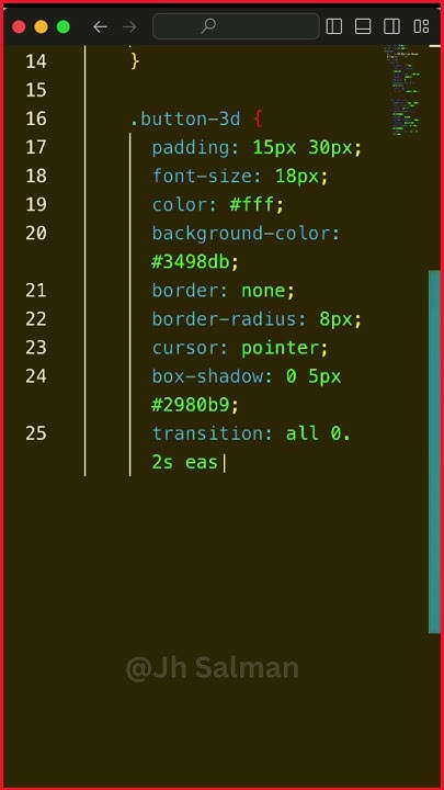 Create a 3D Button Hover Effect with HTML & CSS | Modern CSS Trick - YouTube