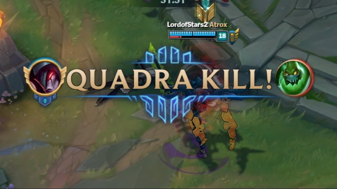 AATROX FULL AD QUADRA KILL - Ranked gameplay - YouTube