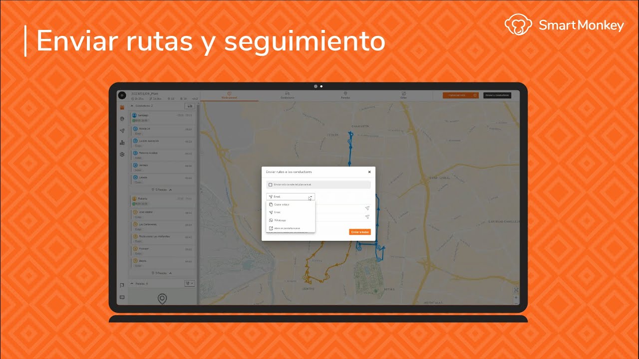 Enviar rutas y seguimiento - YouTube