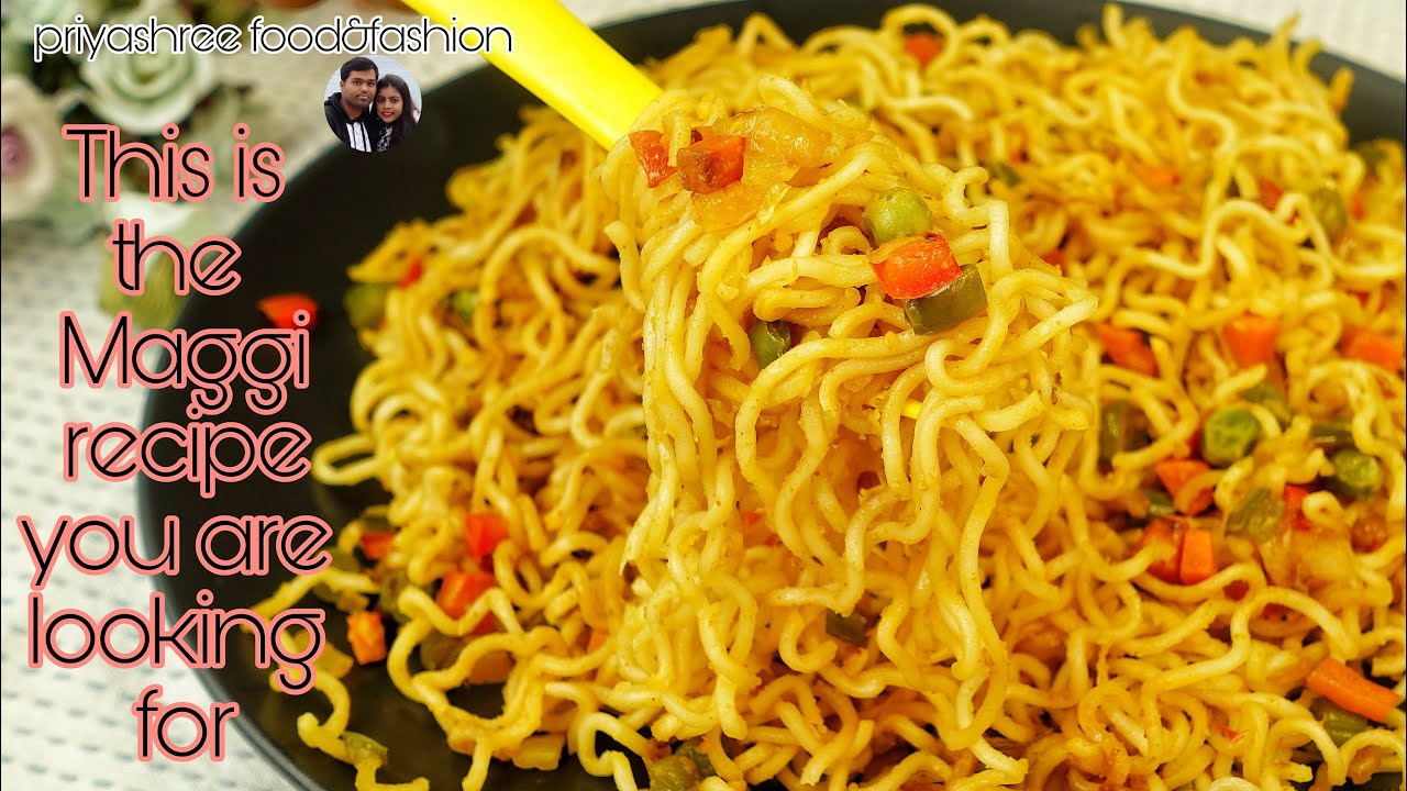 Fried maggi recipe non sticky street style | The best Indian style ...