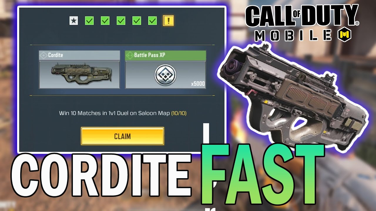 How to Unlock the Cordite Super Fast - COD Mobile - YouTube