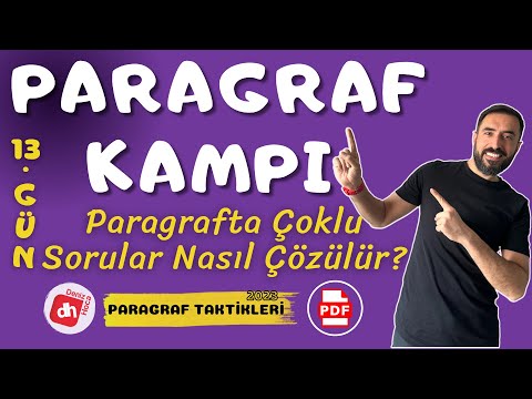 Paragrafta Çoklu Sorular Nasıl Çözülür? / TAKTİKLERLE PARAGRAF KAMPI - Deniz Hoca