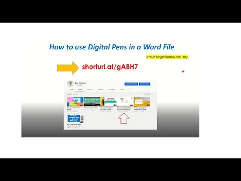 How to write using Digital pens in a Word file - YouTube